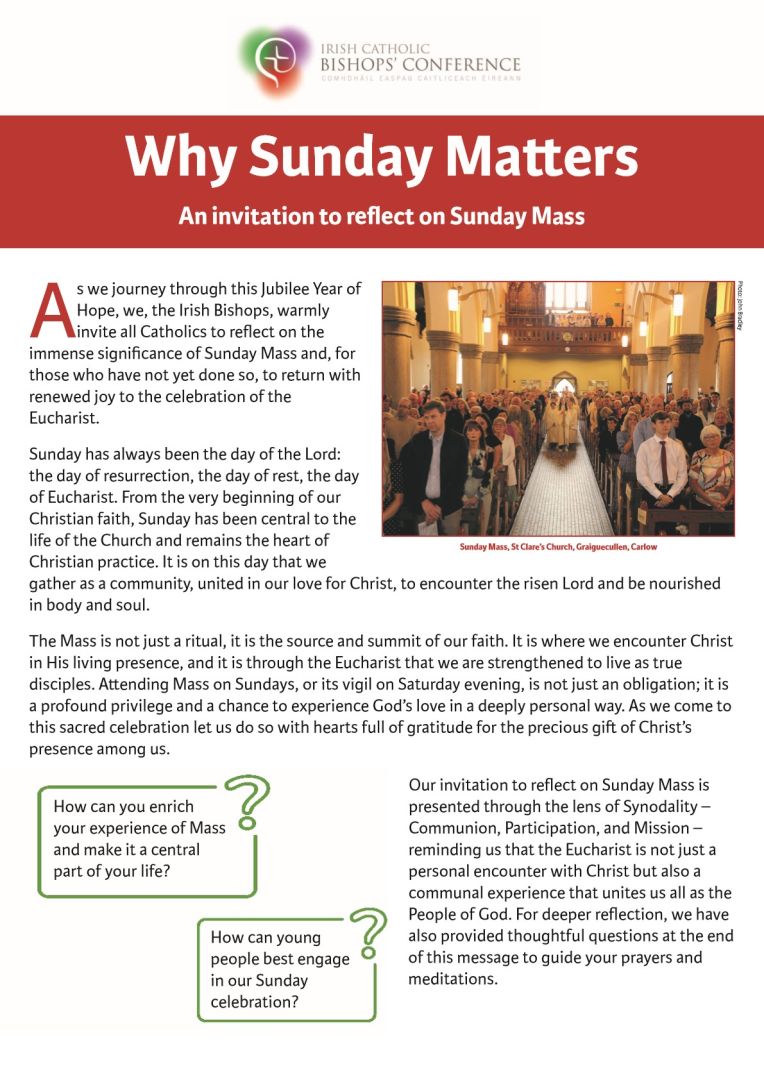 Why Sunday Matters - Greystones and Kilquade Pastoral Area