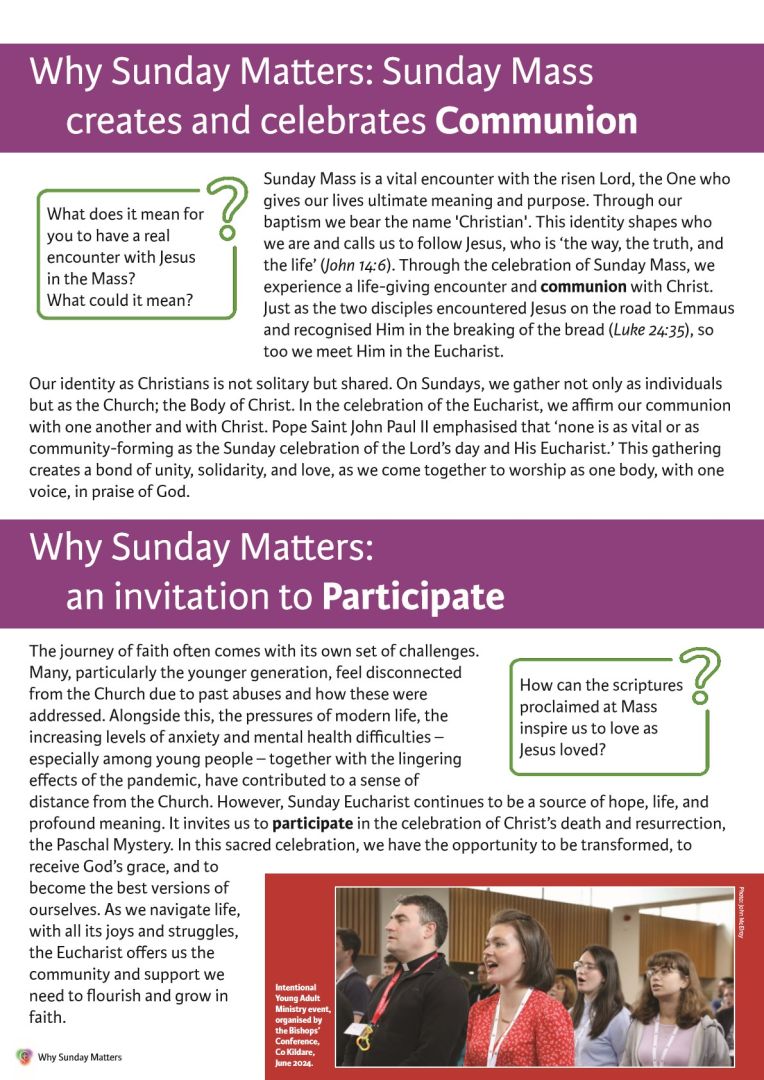 Why Sunday Matters - Greystones and Kilquade Pastoral Area
